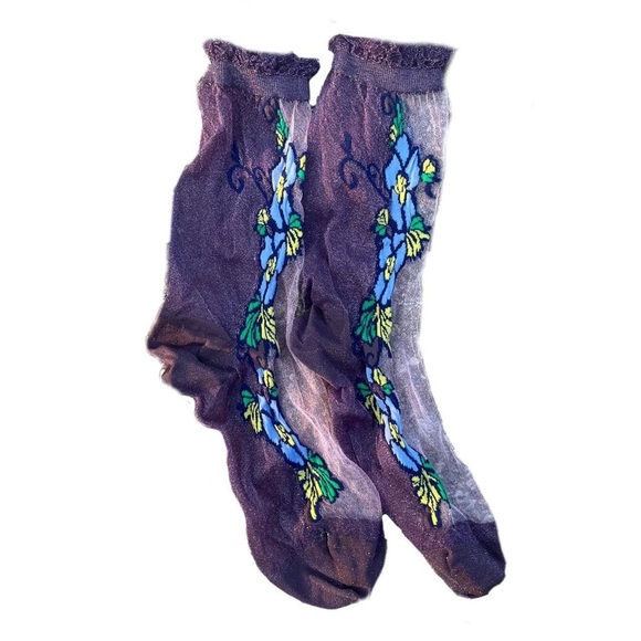 Accessories | Y2k Transparent Lace Sparkly Socks | Poshmark